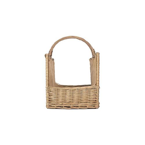 Callow Wicker Log Basket Antique Wash Open Ended Basket