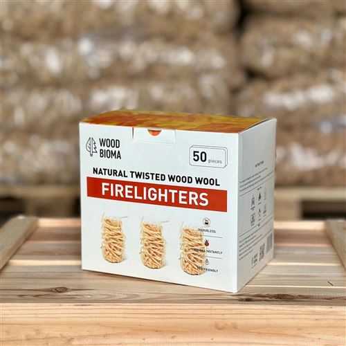 Wood Wool Firelighters box of 50 | Eco-Friendly Firestarters for BBQs ...